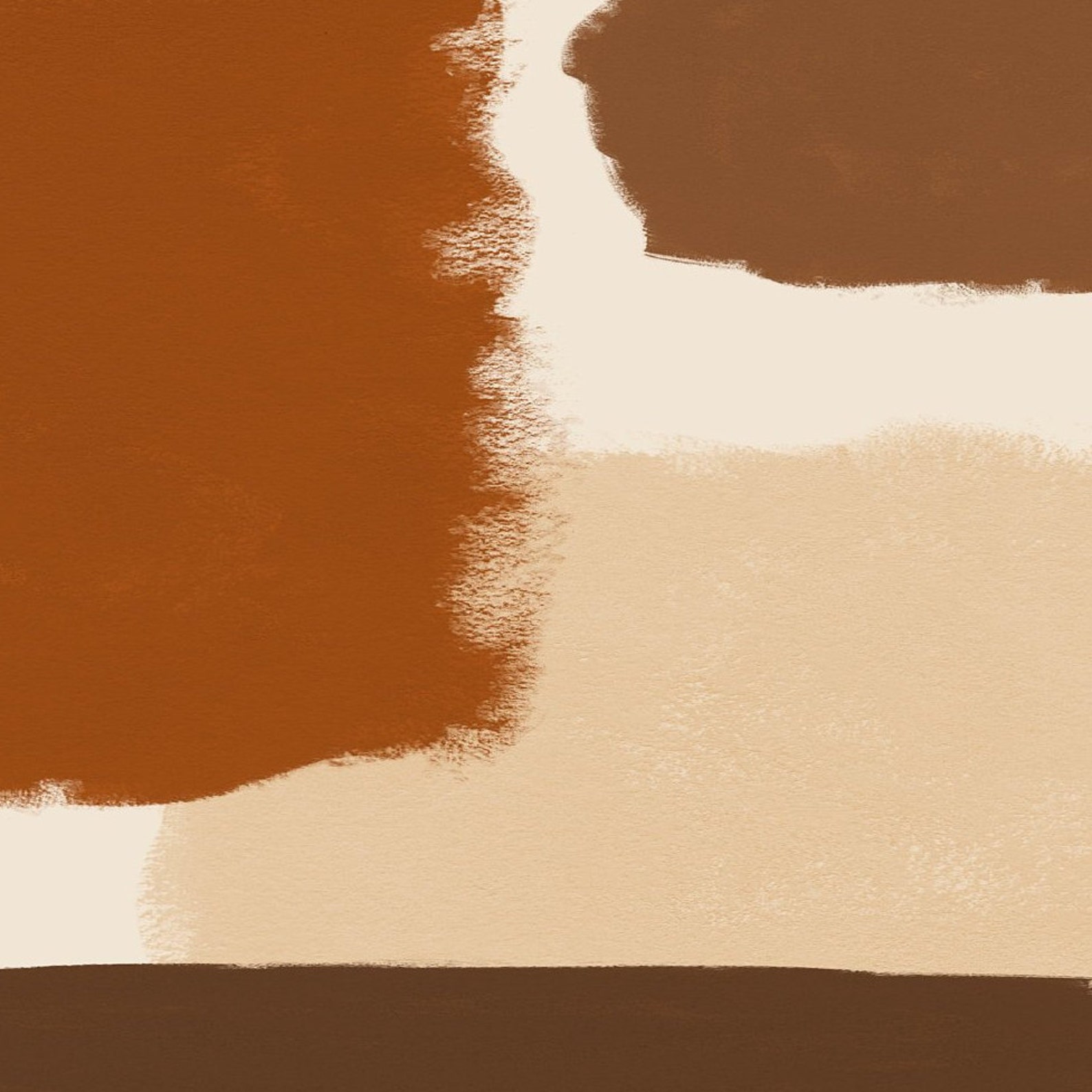 Burnt Orange Abstract Art Printable Mid-century Modern Art - Etsy