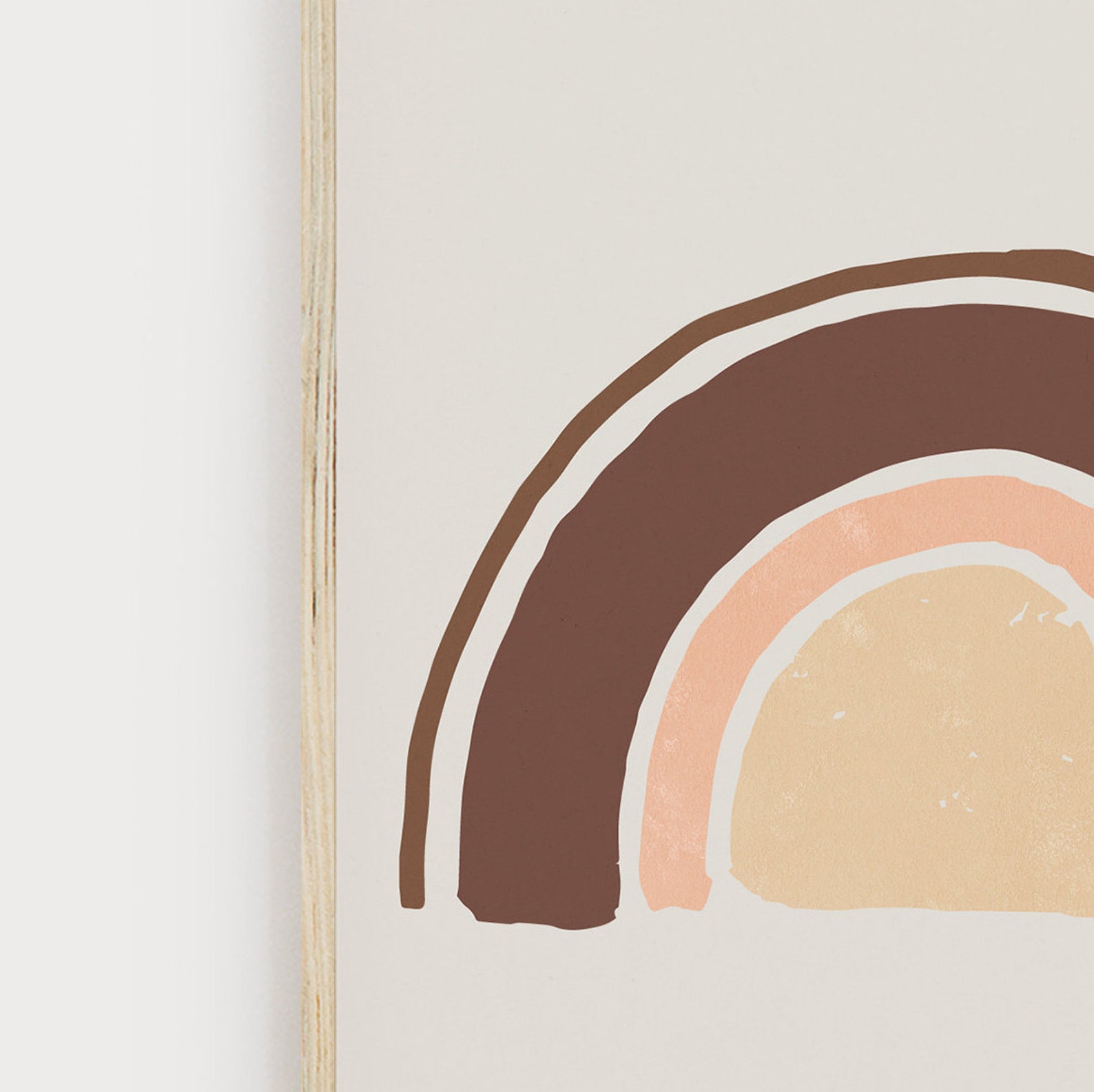 Abstract Neutral Rainbow Art, Printable Modern Art, Mid Century Modern ...