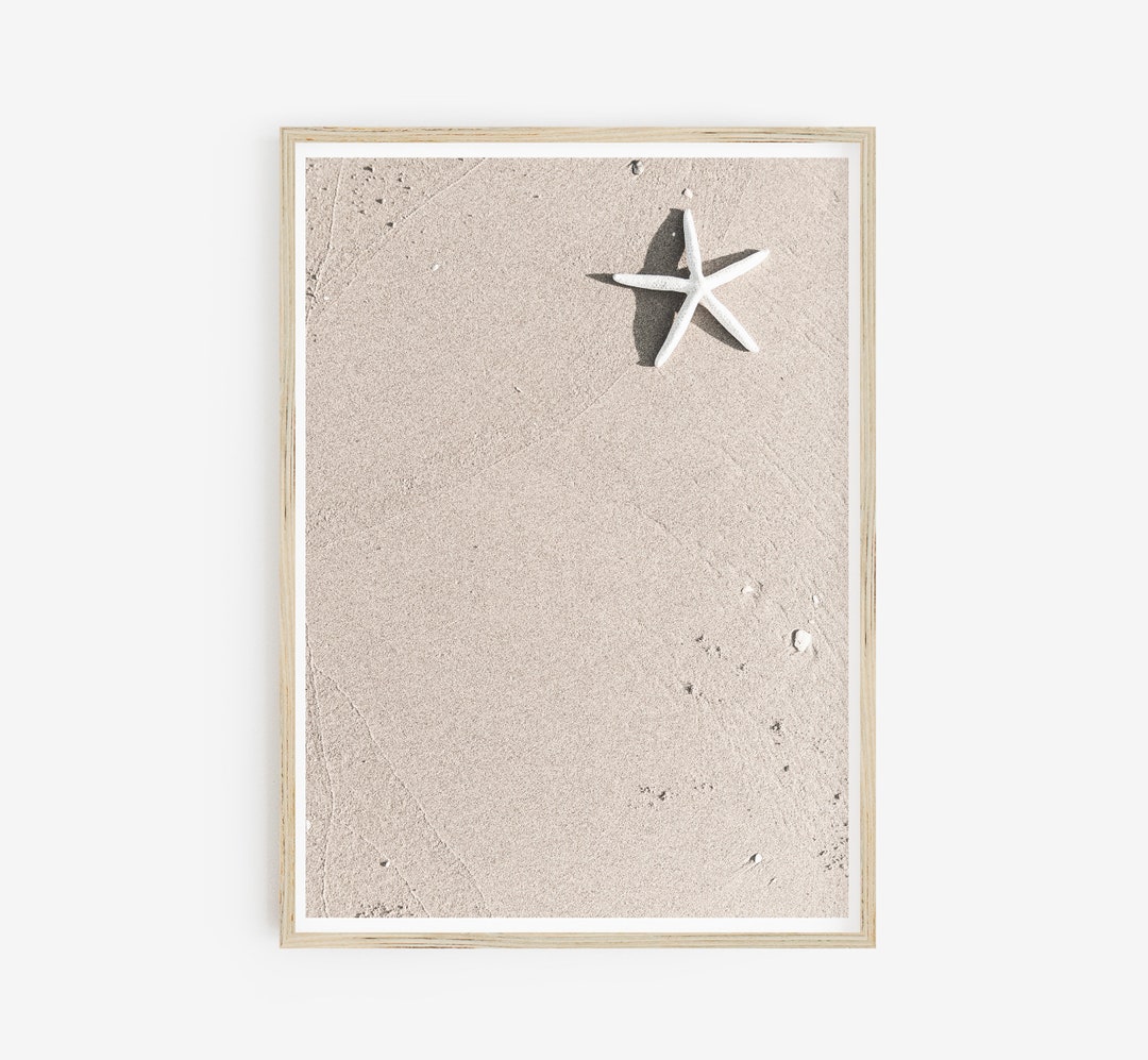 Starfish Wall Decor Printable, Beach Coastal Poster, Sandy Beach Print ...
