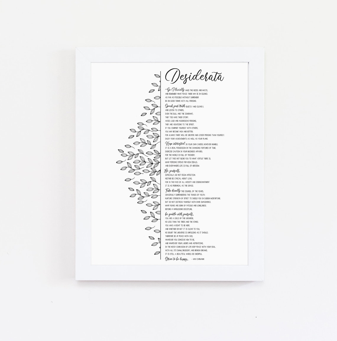 Desiderata Printable, Max Ehrmann Poem, Desiderata Poster, Desiderata ...