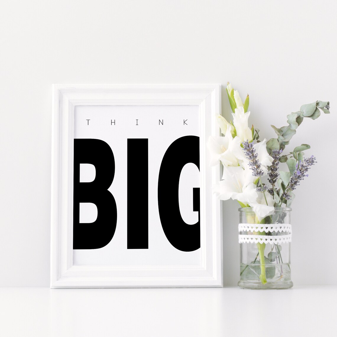 Think BIG Art Print | Motivational Art Print | Think Bigger Wall ...
