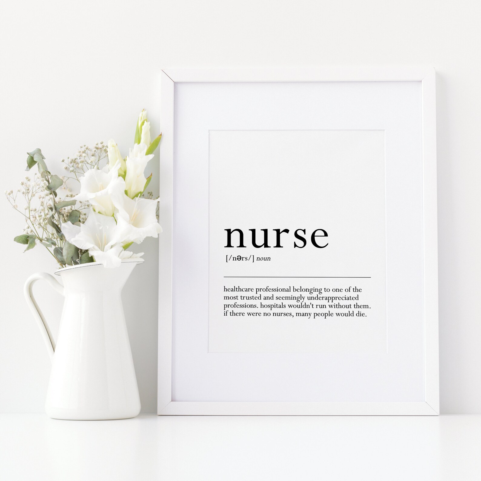 Nurse Definition Art Printable Nurse Definition Poster - Etsy
