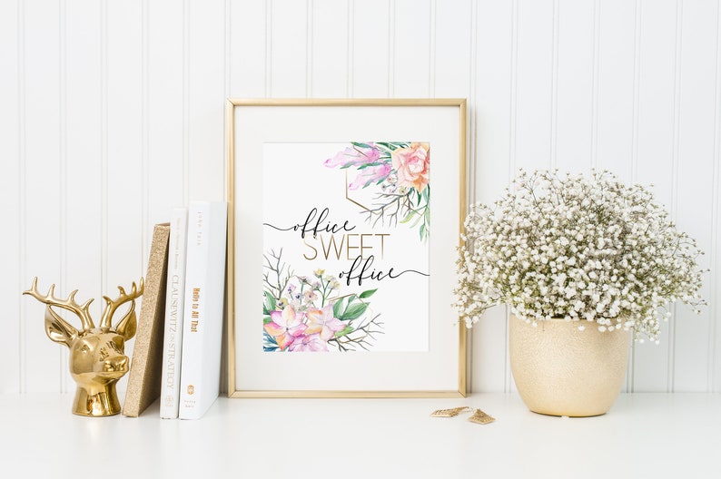 Office Sweet Office Printable Inspirational Quote Wall Art | Etsy