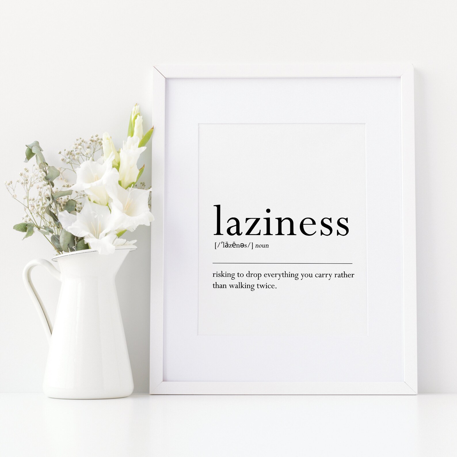 Laziness Definition Art Printable Funny Definition Poster - Etsy