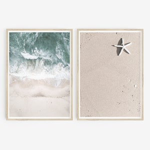 Starfish Wall Decor Printable, Beach Coastal Poster, Sandy Beach Print ...