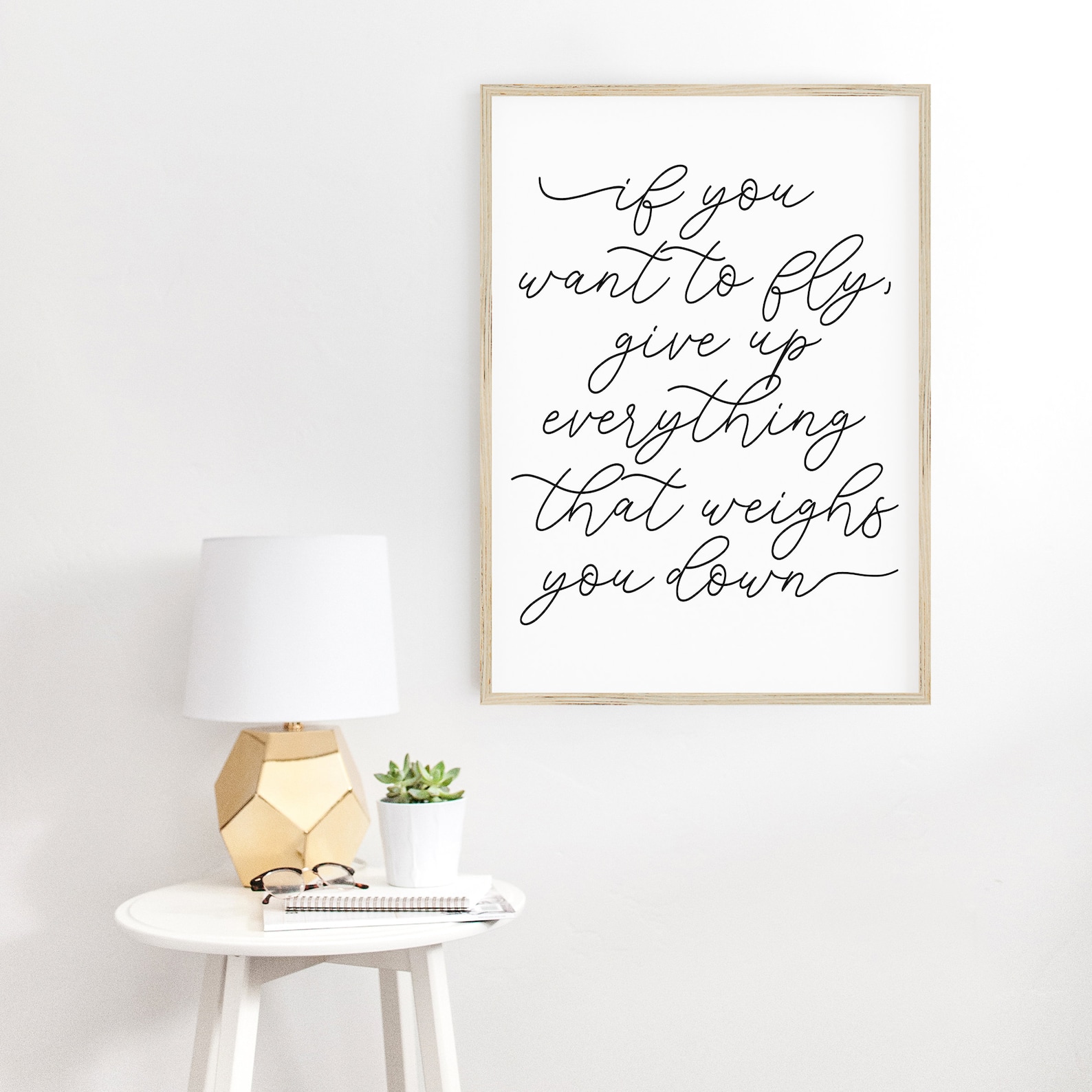 If You Want To Fly Quote Buddha Quote Poster Motivational | Etsy