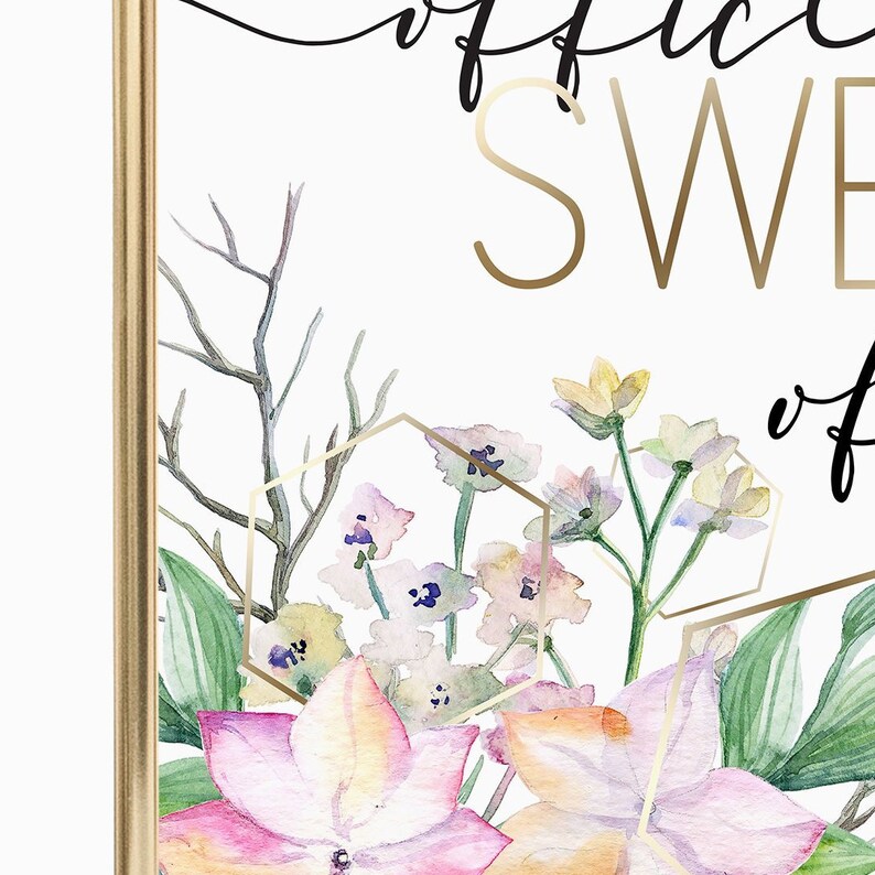 Office Sweet Office Printable Inspirational Quote Wall Art | Etsy