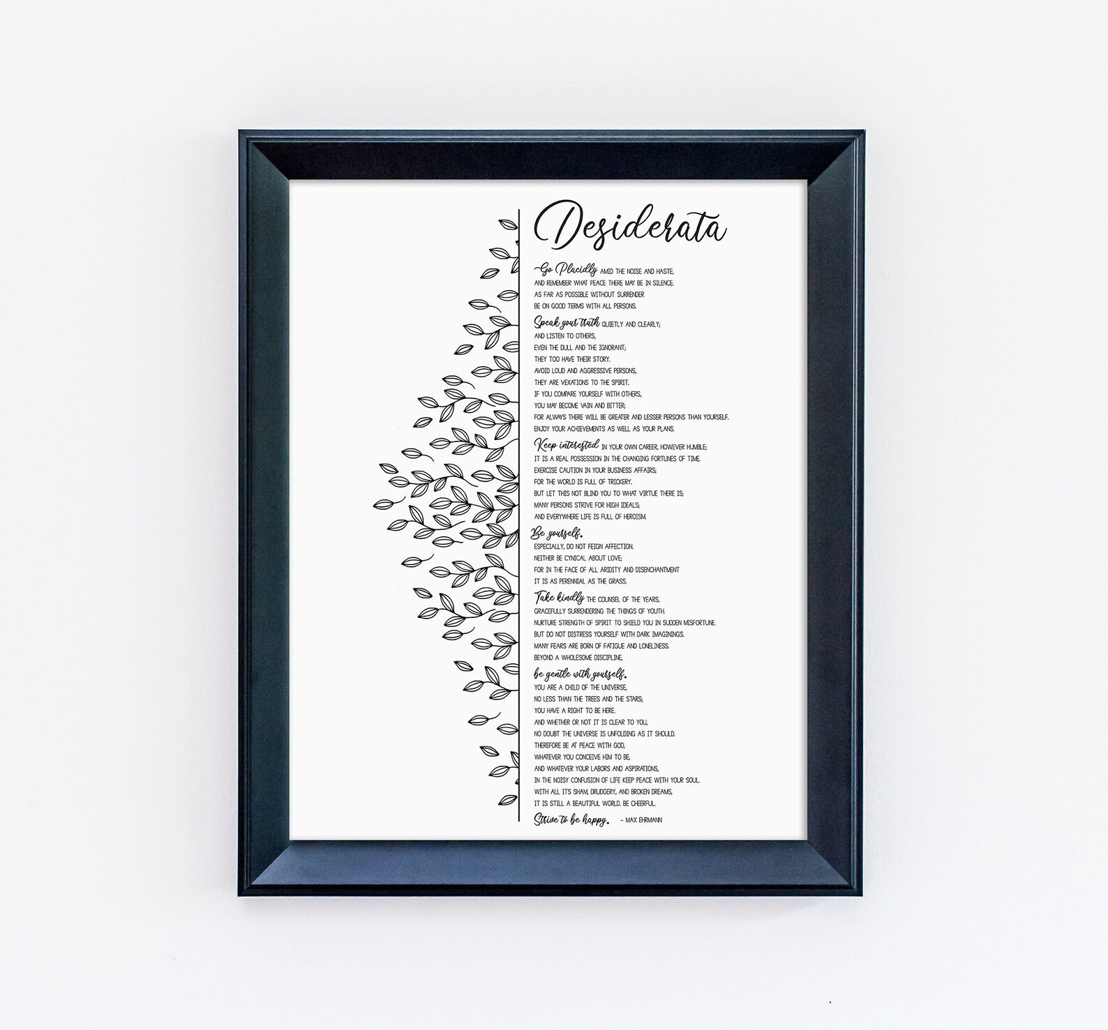 Desiderata Printable, Max Ehrmann Poem, Desiderata Poster, Desiderata ...