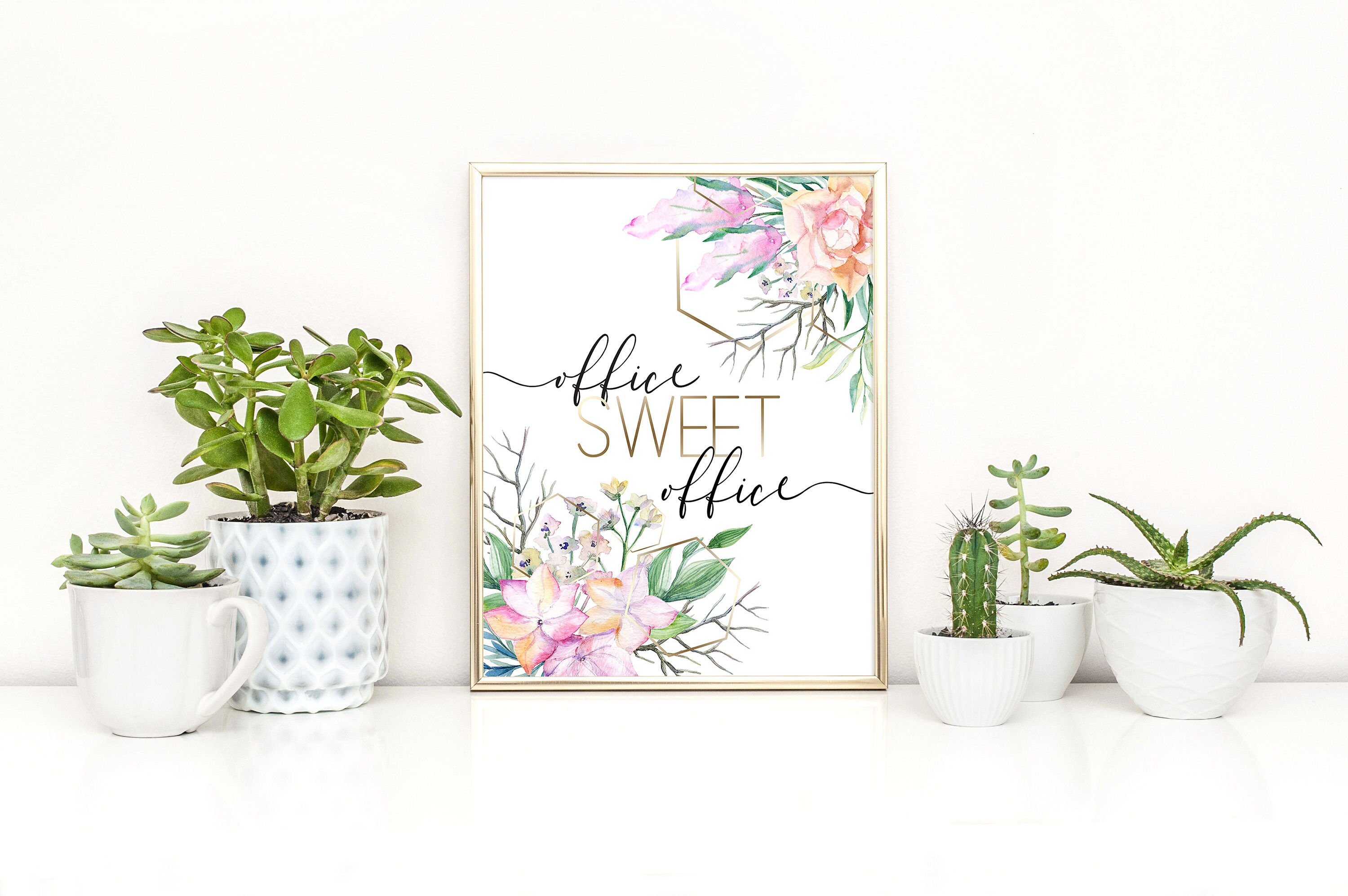 Office Sweet Office Printable Inspirational Quote Wall Art | Etsy