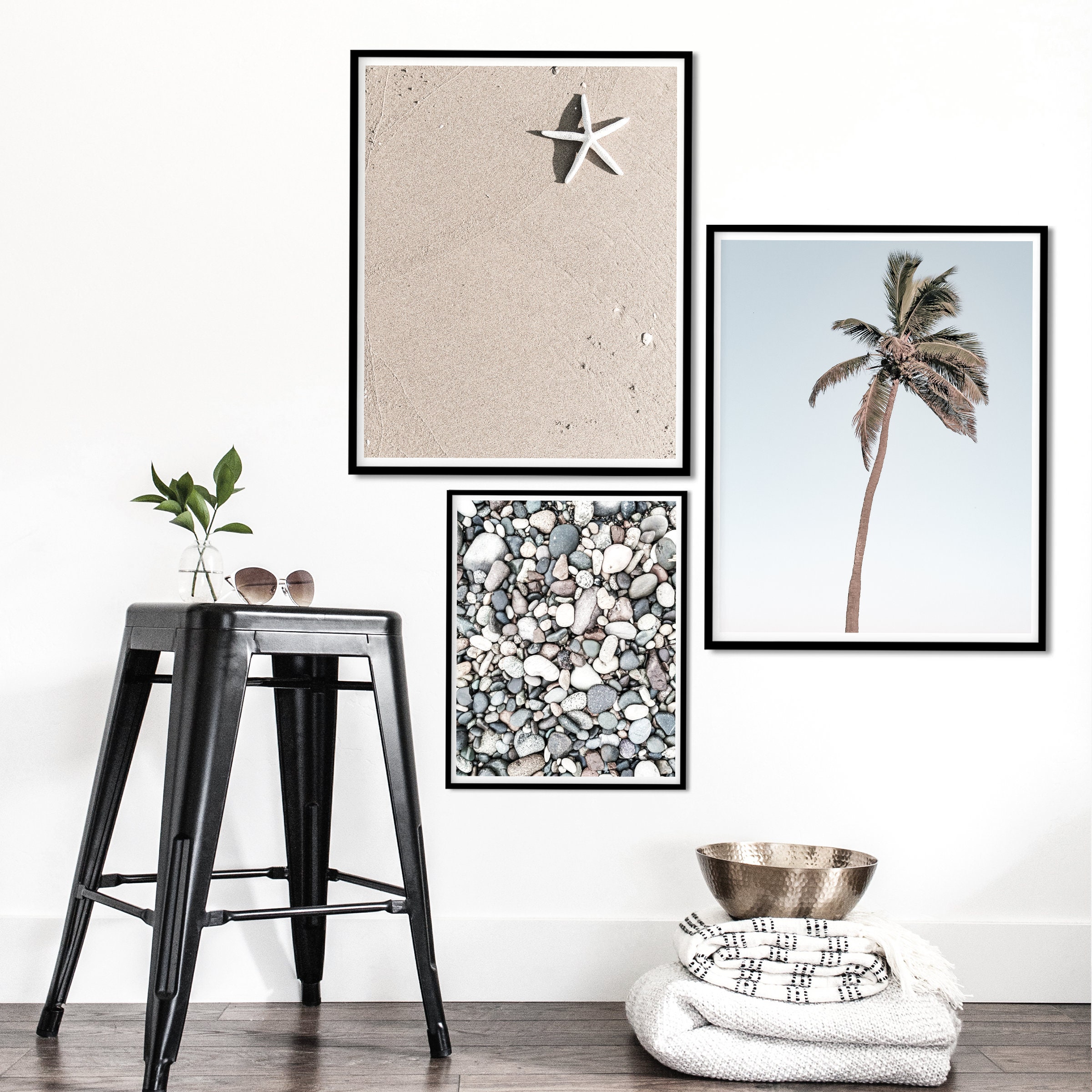 Beach Pebbles Wall Decor Printable Beach Coastal Poster Rock - Etsy