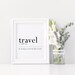 Travel Definition | Printable Travel Quote | Definition Poster | Travel ...