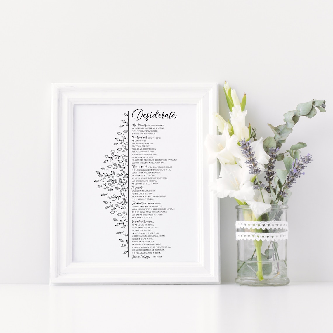 Desiderata Printable, Max Ehrmann Poem, Desiderata Poster, Desiderata ...