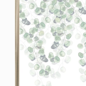 Printable Vine Poster | Green Botanical Wall Art | Vine Watercolor ...