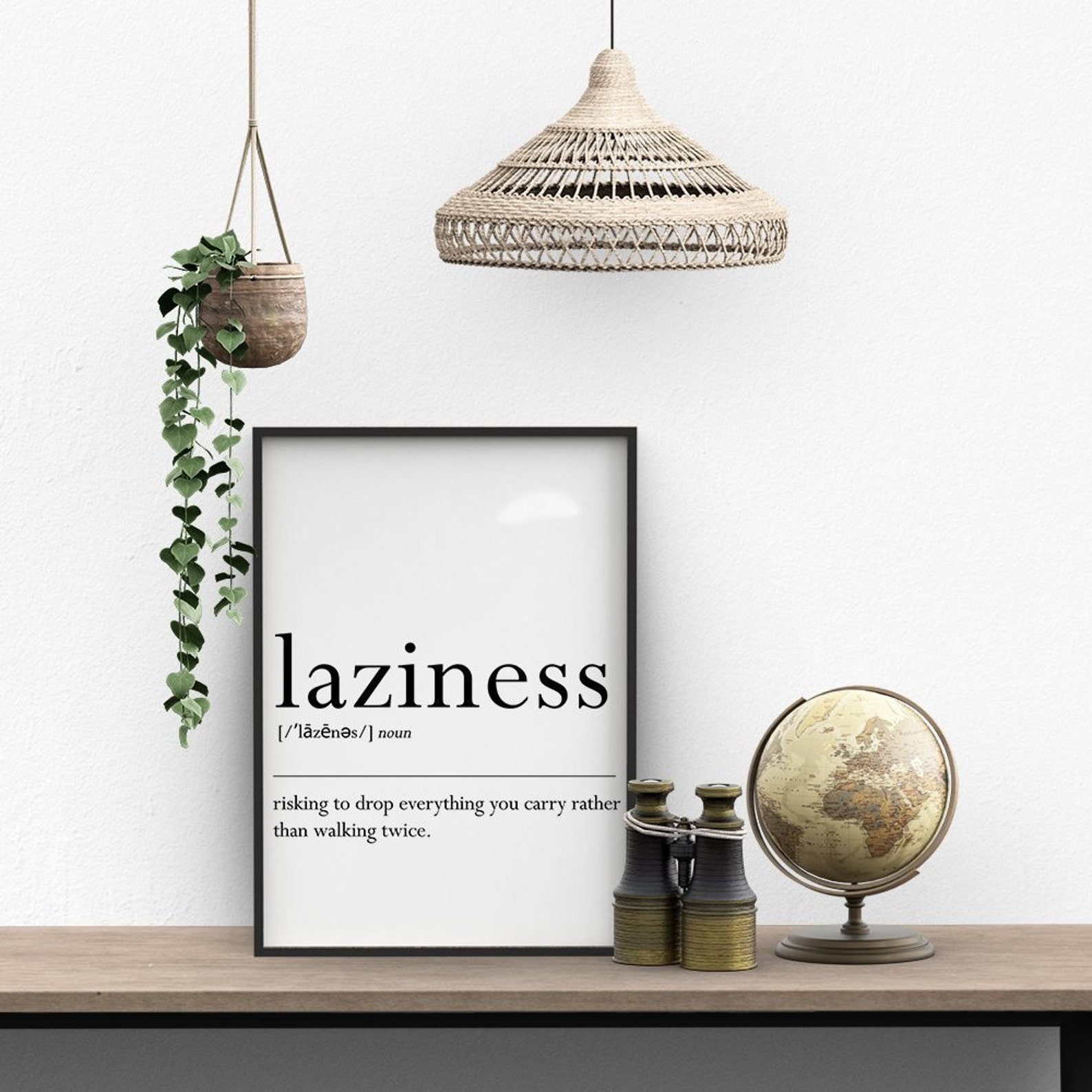 Laziness Definition Art Printable Funny Definition Poster - Etsy