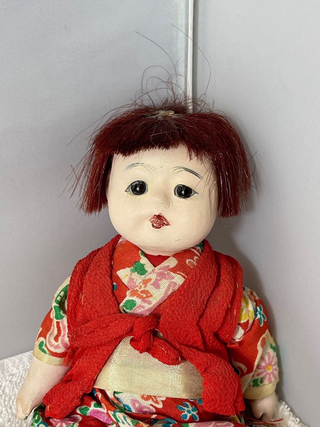 Vintage Japanese Gofun Doll 7 Tall - Etsy