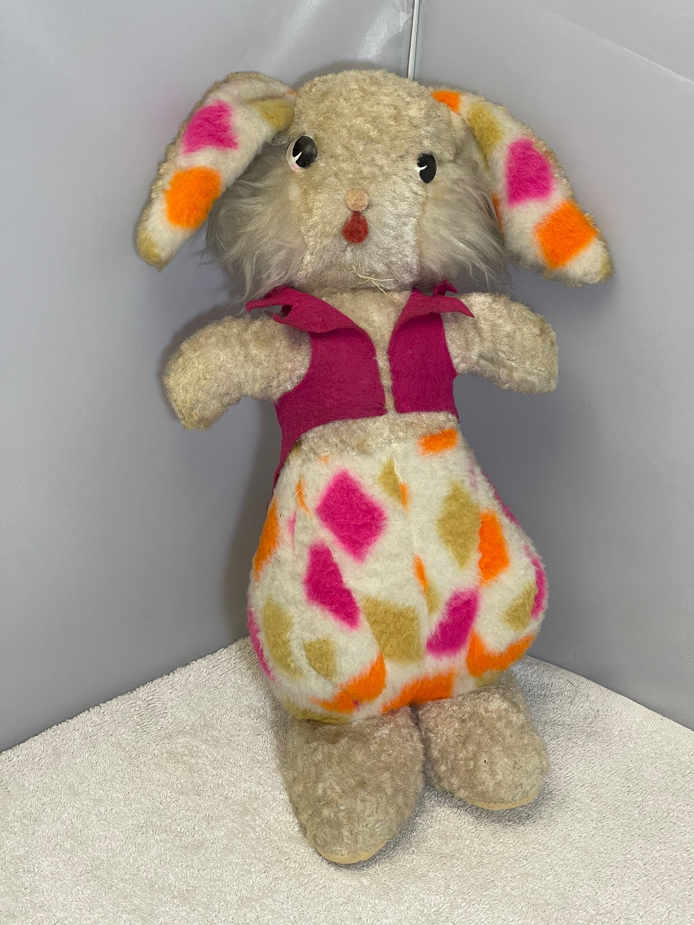 Vintage Stand up Rabbit Plush Animal 15 Tall | Etsy