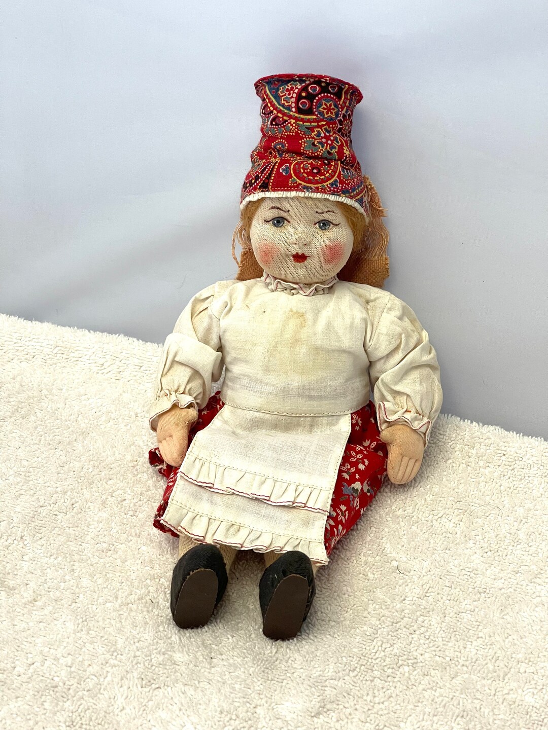 Vintage Stockinette Cloth Doll Soviet Union 11 Tall - Etsy