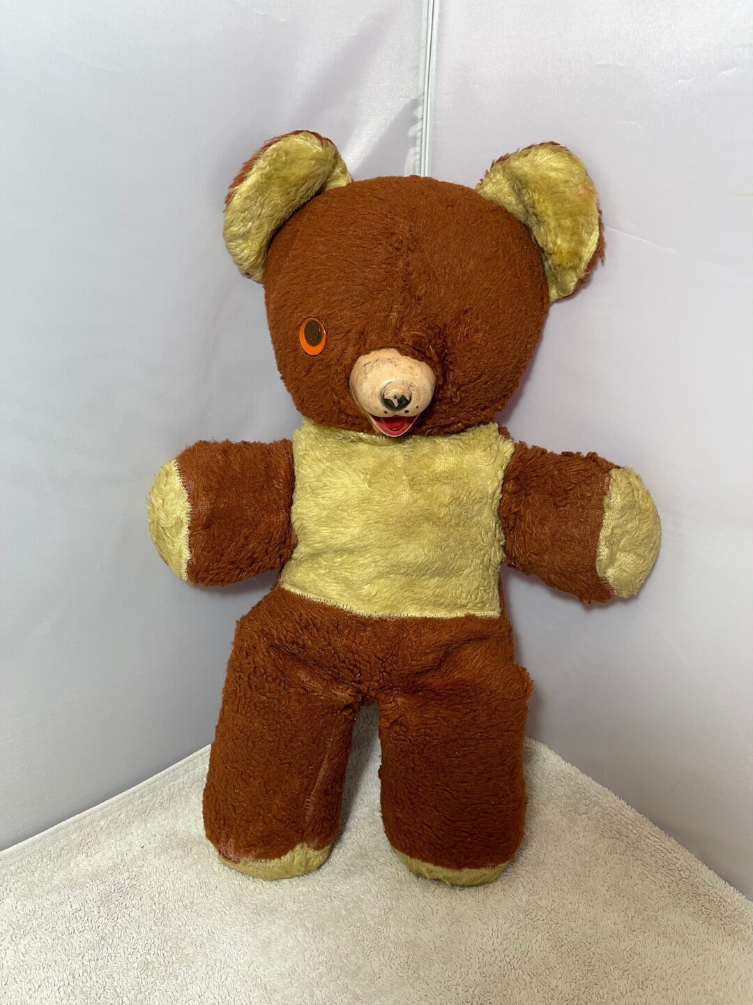 Vintage Terry Bear Plush 17 Tall - Etsy