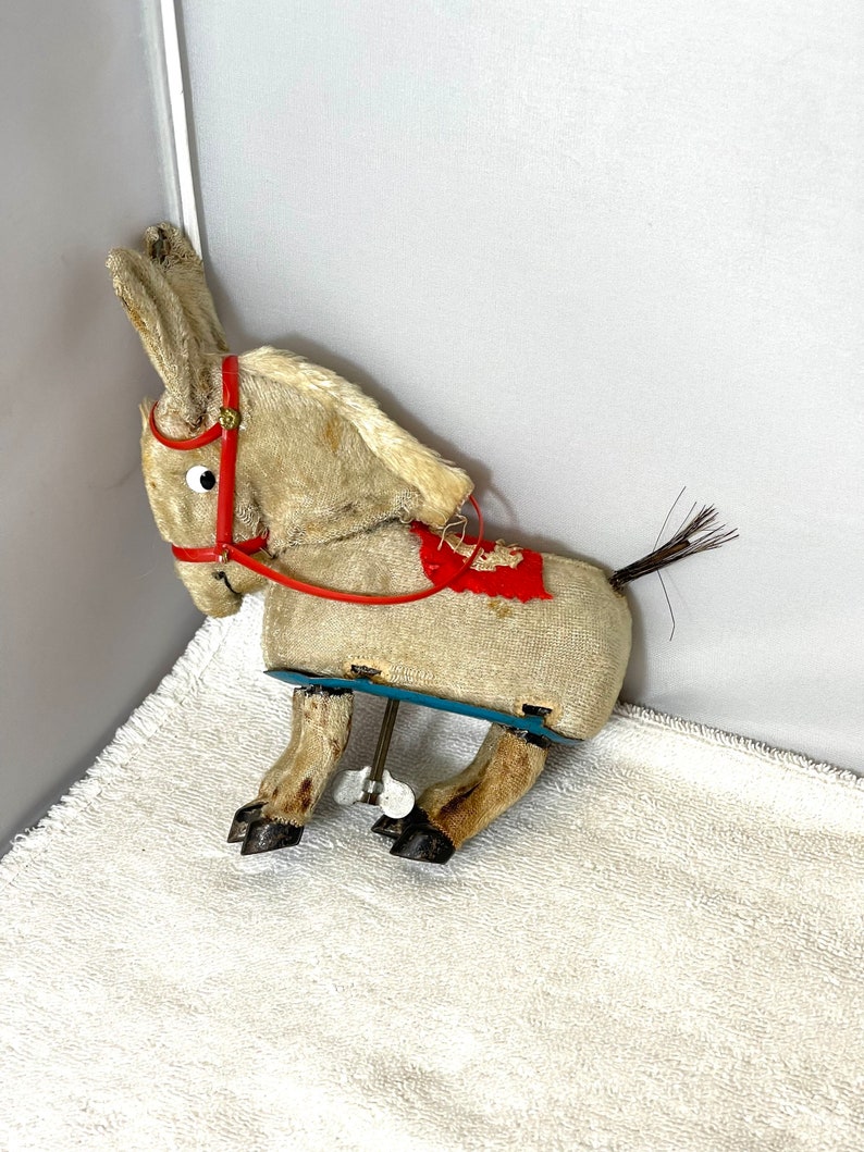 Vintage Wind up Donkey Toy 6 Tall - Etsy