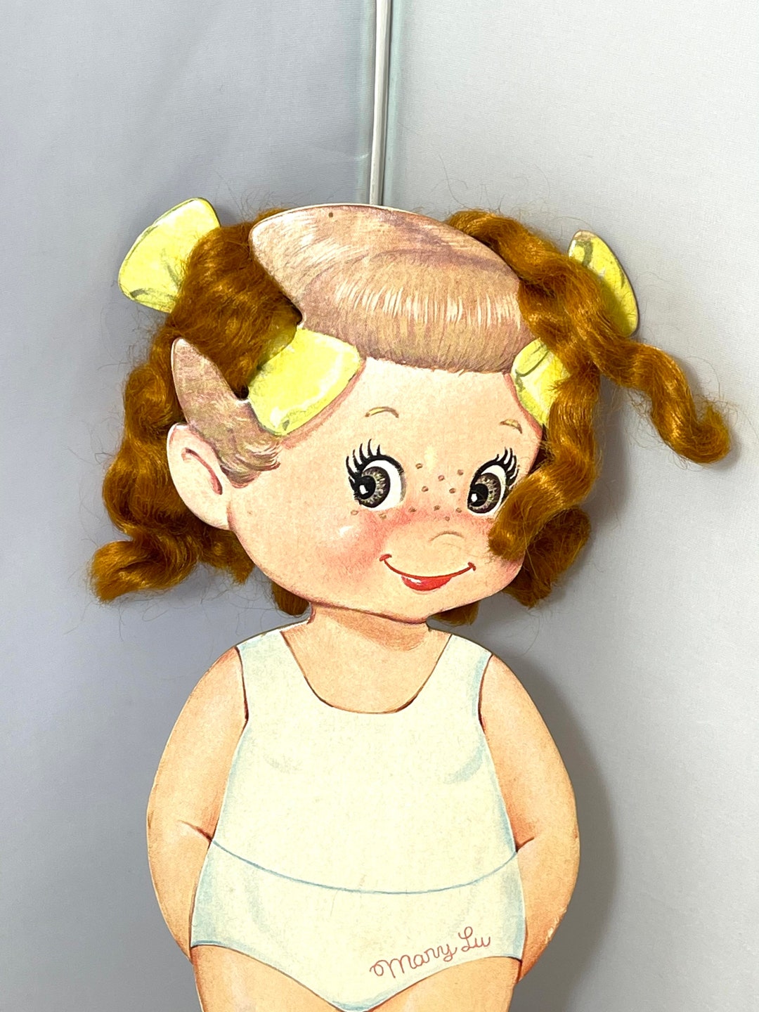 Vintage Mary Lu Paper Doll 10.5 Tall - Etsy