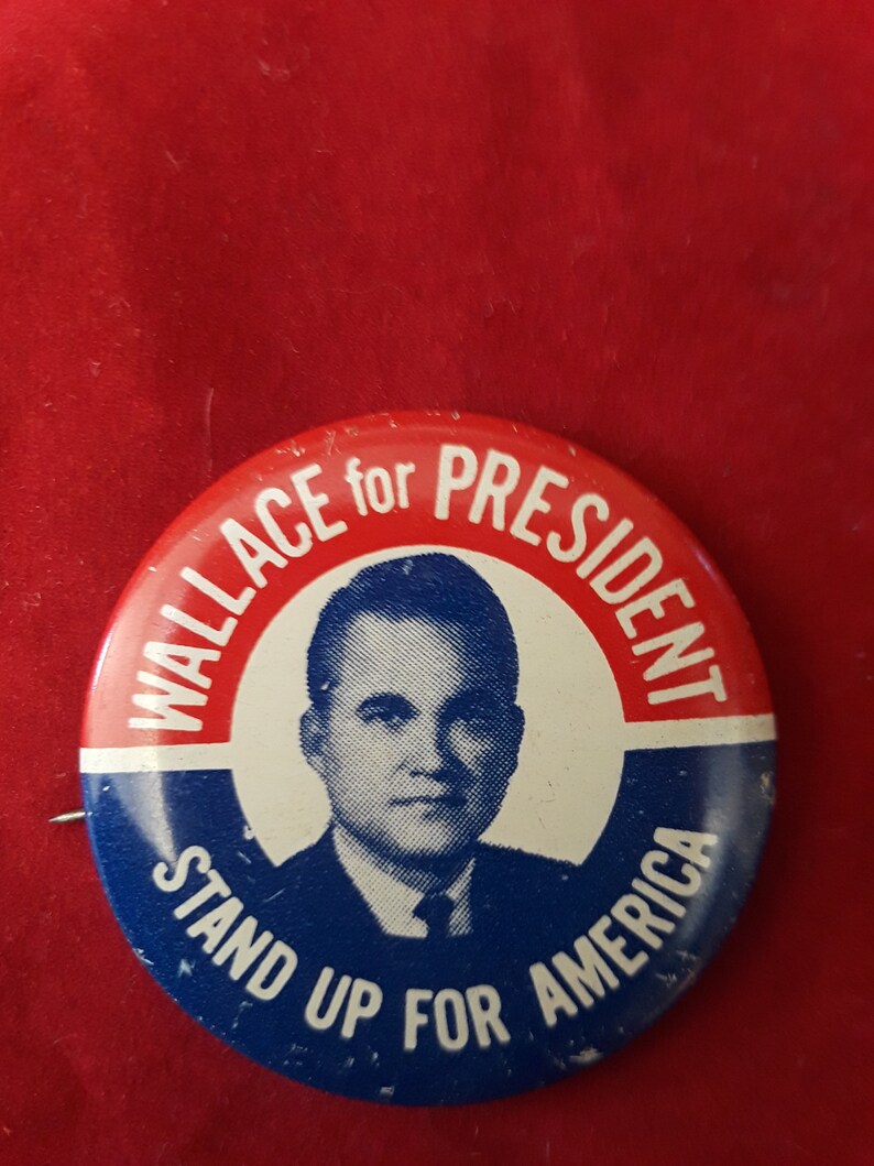 Wallace for President 1.5 Tall Campaign Pin 1968 | Etsy