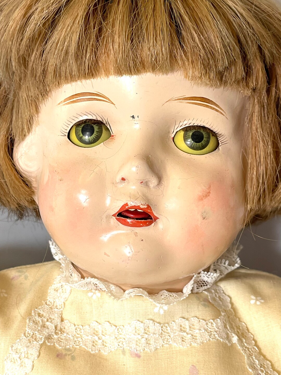 Antique Composition Girl Doll 20 Tall 1920's - Etsy