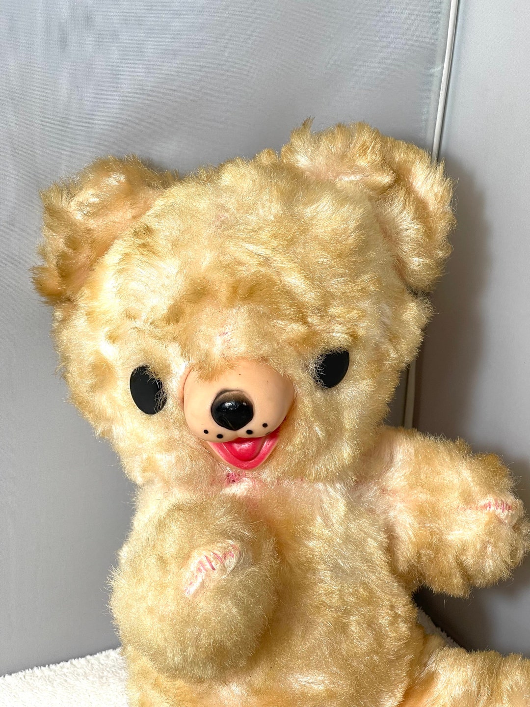 Vintage Plush Animal Bear 13 Tall - Etsy