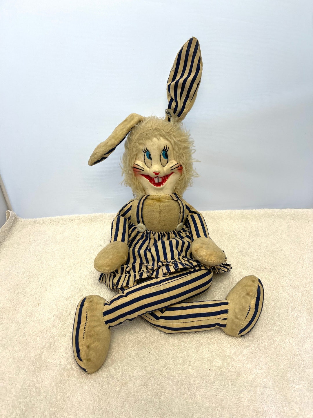 Vintage Rubber Face Bunny Rabbit Plush 25 Tall Character - Etsy