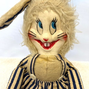 Vintage Rubber Face Bunny Rabbit Plush 25 Tall Character - Etsy