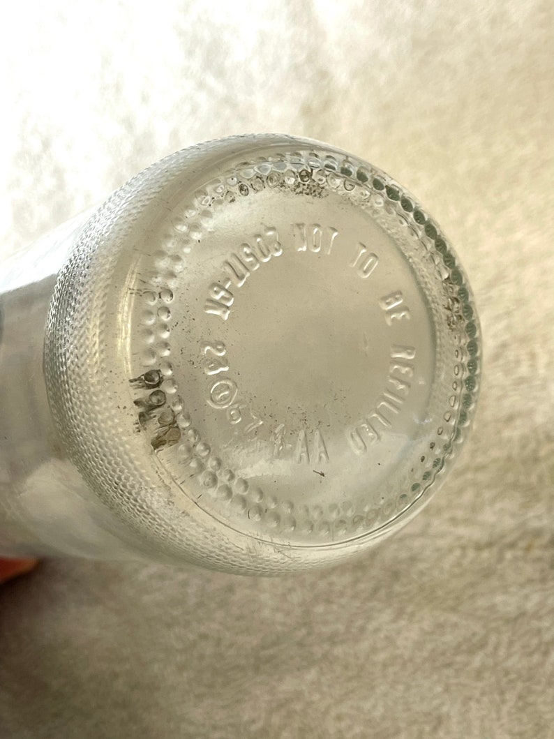 Vintage Clear Glass Bottle No Return No Deposit - Etsy