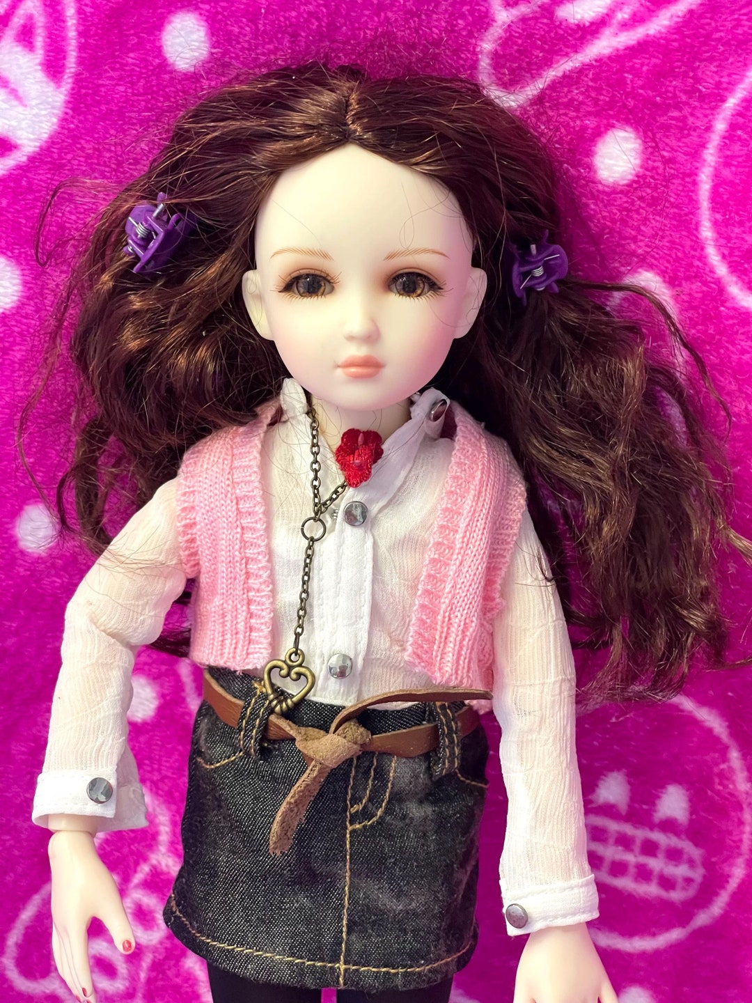 Ruby Red Girl Doll BJD Doll 12 Tall - Etsy