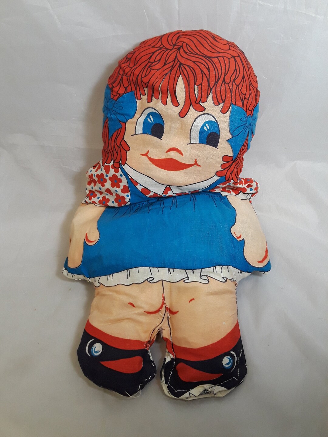 Vintage Raggedy Ann Type Plush Doll 16 Tall - Etsy