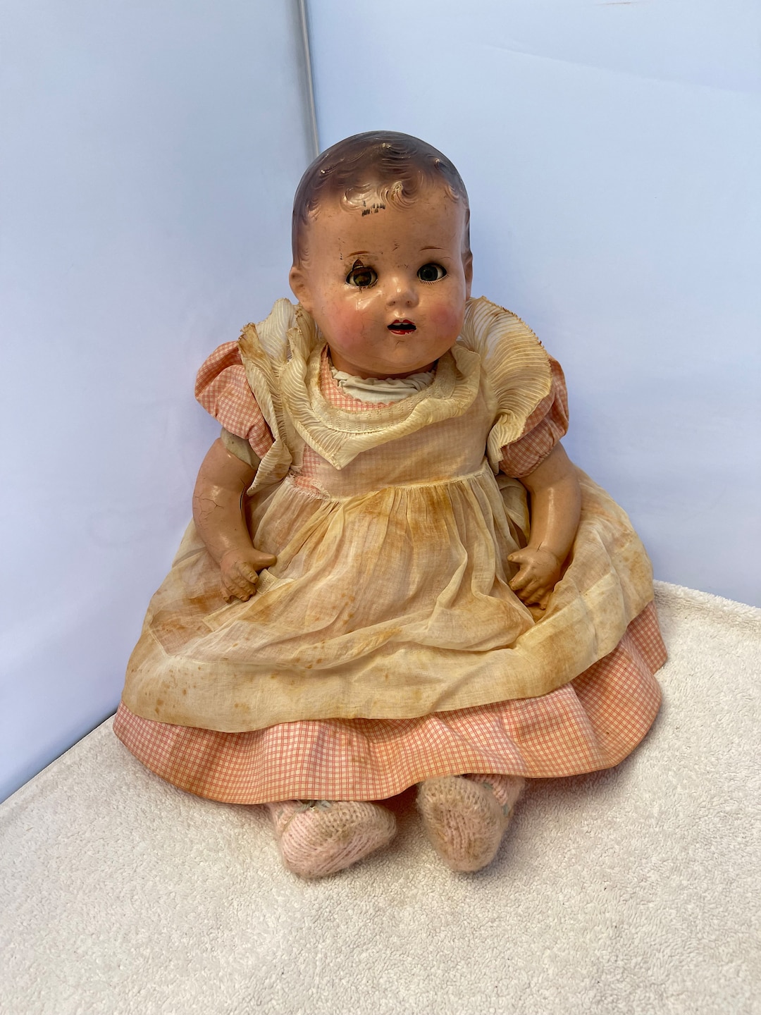 Vintage Composition Baby Doll 20 Tall Unmarked - Etsy