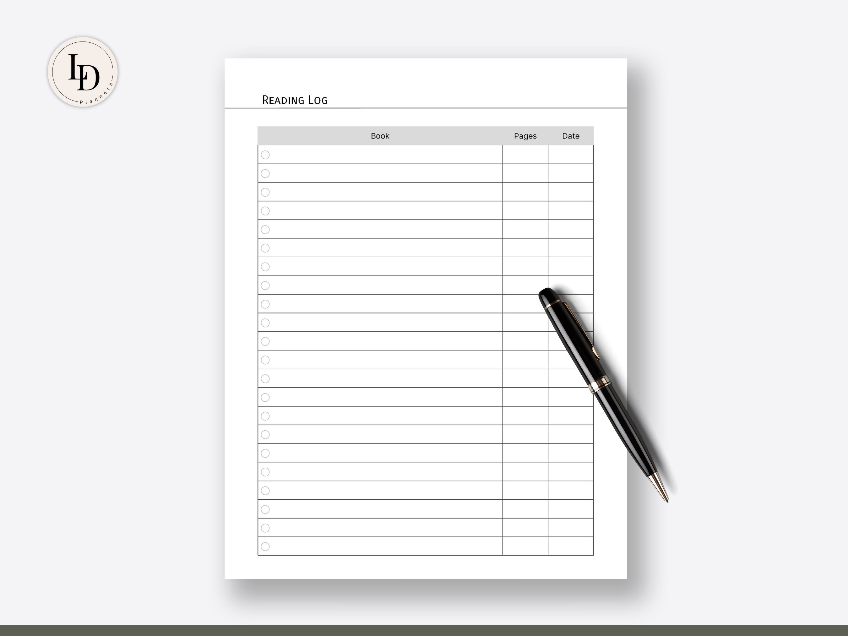 Reading Log & Book List Tracker: Academic Planner Inserts (printable ...