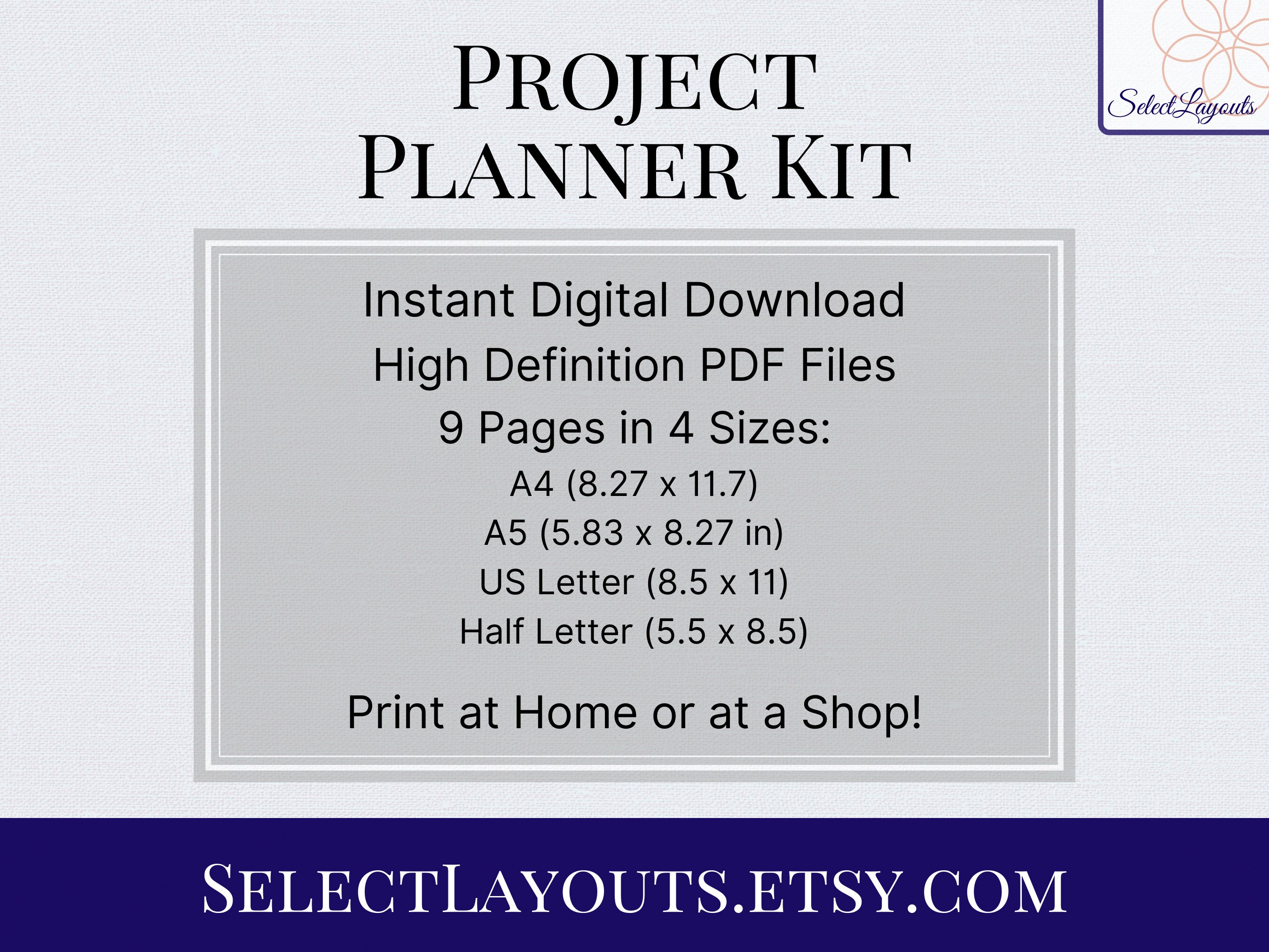 Project Planner Kit printable PDF Template - Etsy