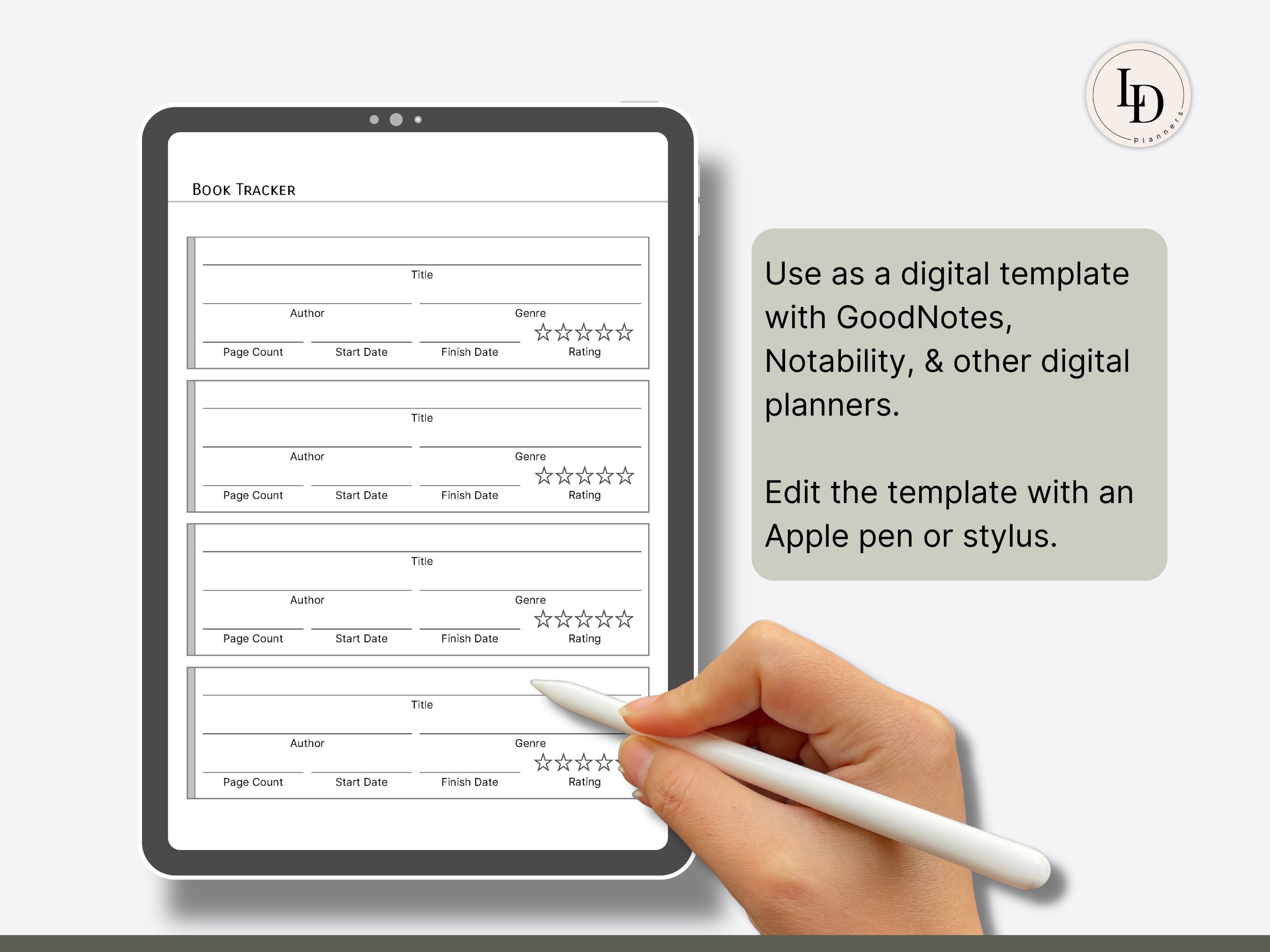 Reading Log & Book List Tracker: Academic Planner Inserts (printable ...
