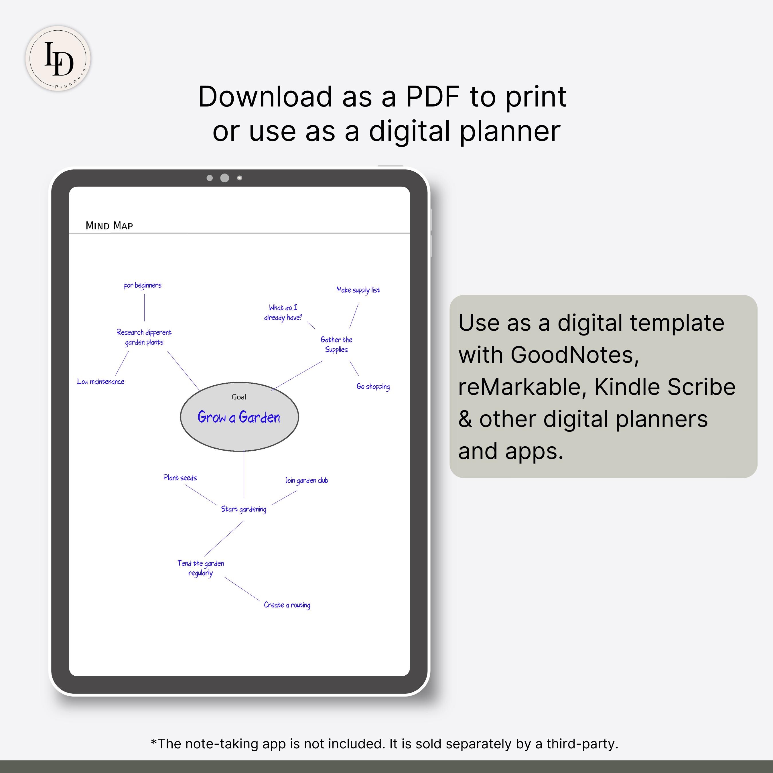 Goal Getter, Digital Planner Inserts (printable PDF Template) - Etsy