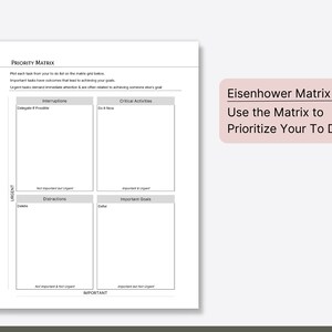Prioritizing Worksheets Productivity Planner Inserts - Etsy