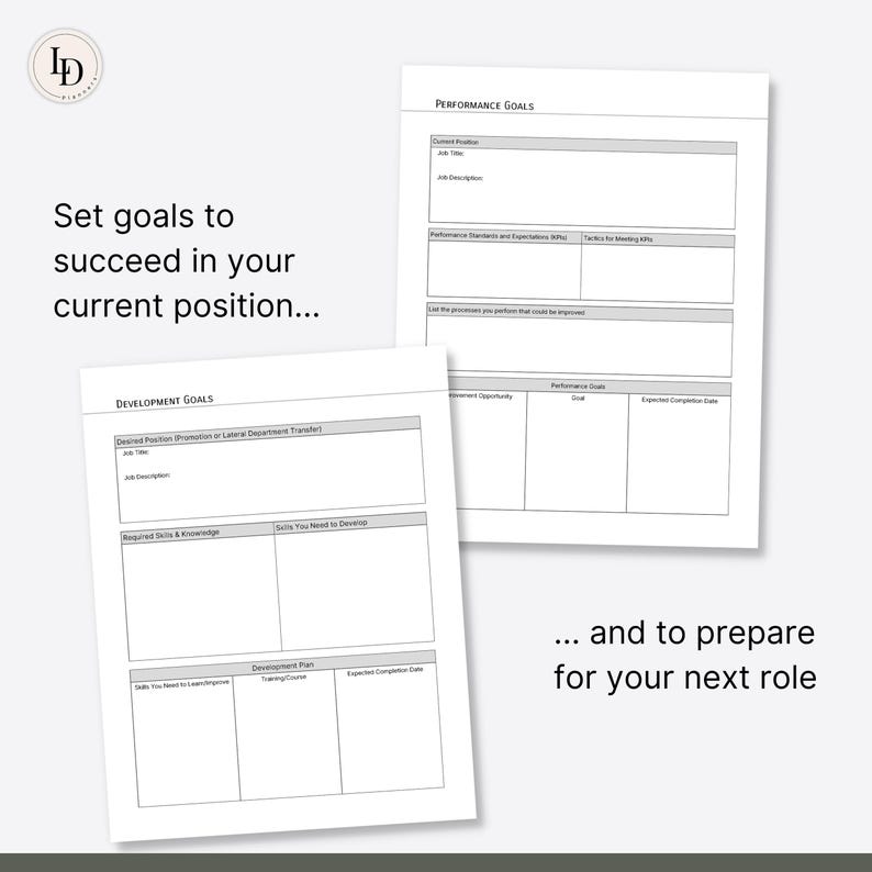 Professional Development Plan Personal Growth Worksheets Digital ...