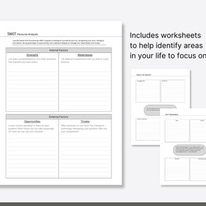 Personal Development Planner printable PDF Template - Etsy
