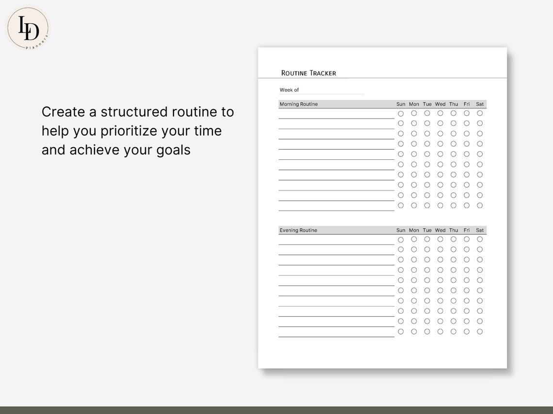 Morning & Evening Routine Intentional Planning Insert - Etsy
