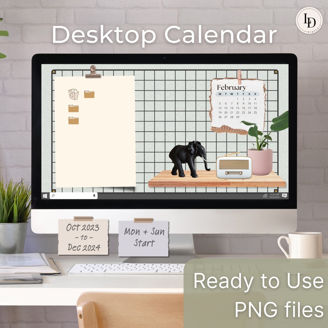 Modern Wire Mesh Board Desktop Organizer 2023-2024 Minimalist Monthly ...