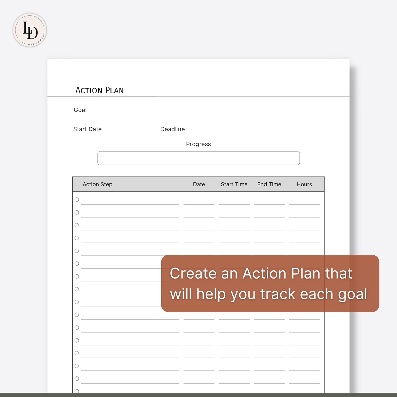 Personal Development Plan, Digital Planner Insert (printable PDF ...
