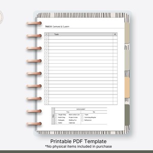 Inbox: Capture & Clarify, GTD Inspired Productivity Planner Inserts ...