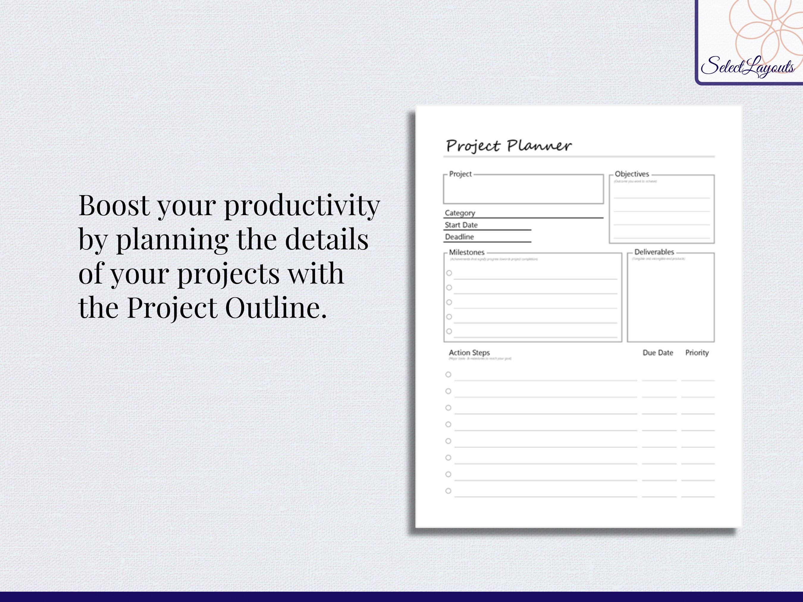 Project Planner Kit printable PDF Template - Etsy