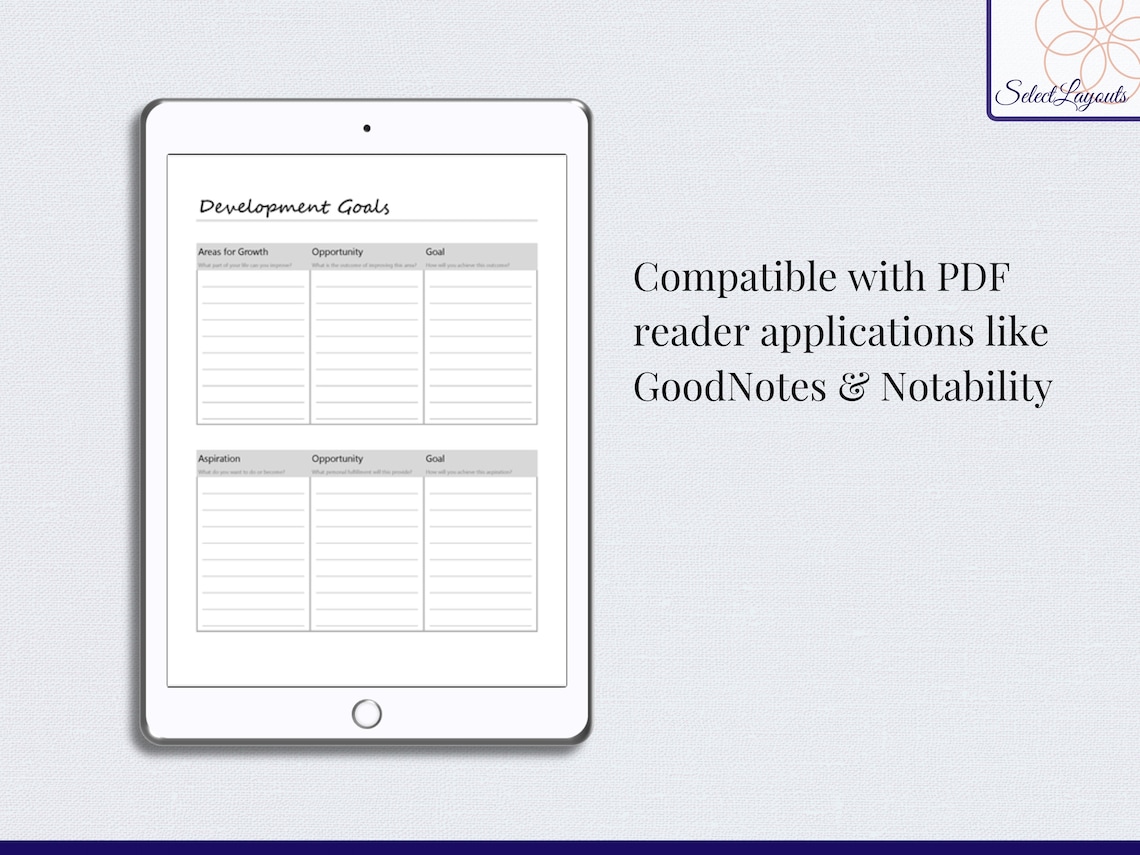 Personal Development Planner printable PDF Template - Etsy