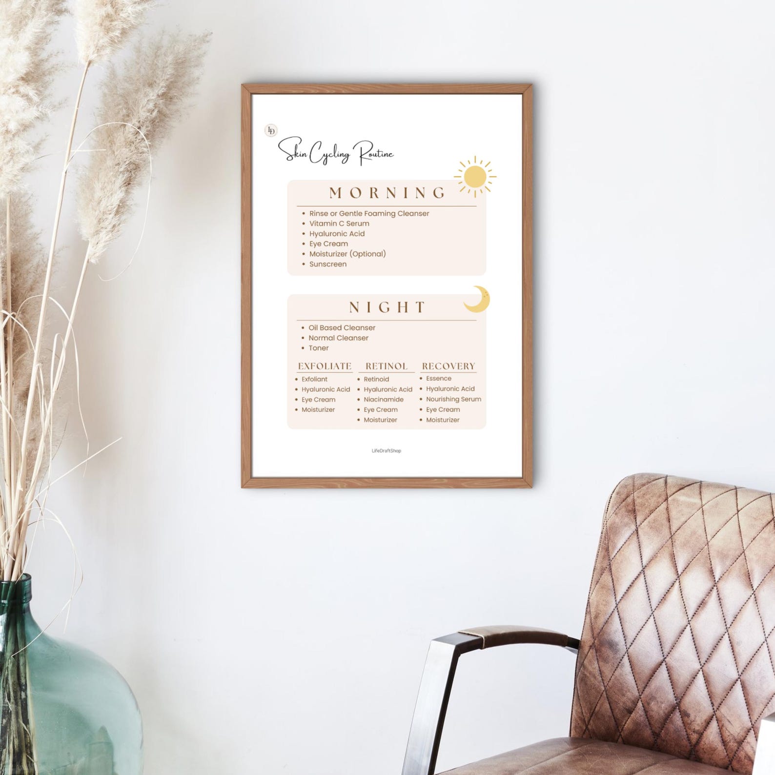 Skin Cycling Routine: Beauty Routine Cheat Sheet (printable PDF & PNG ...