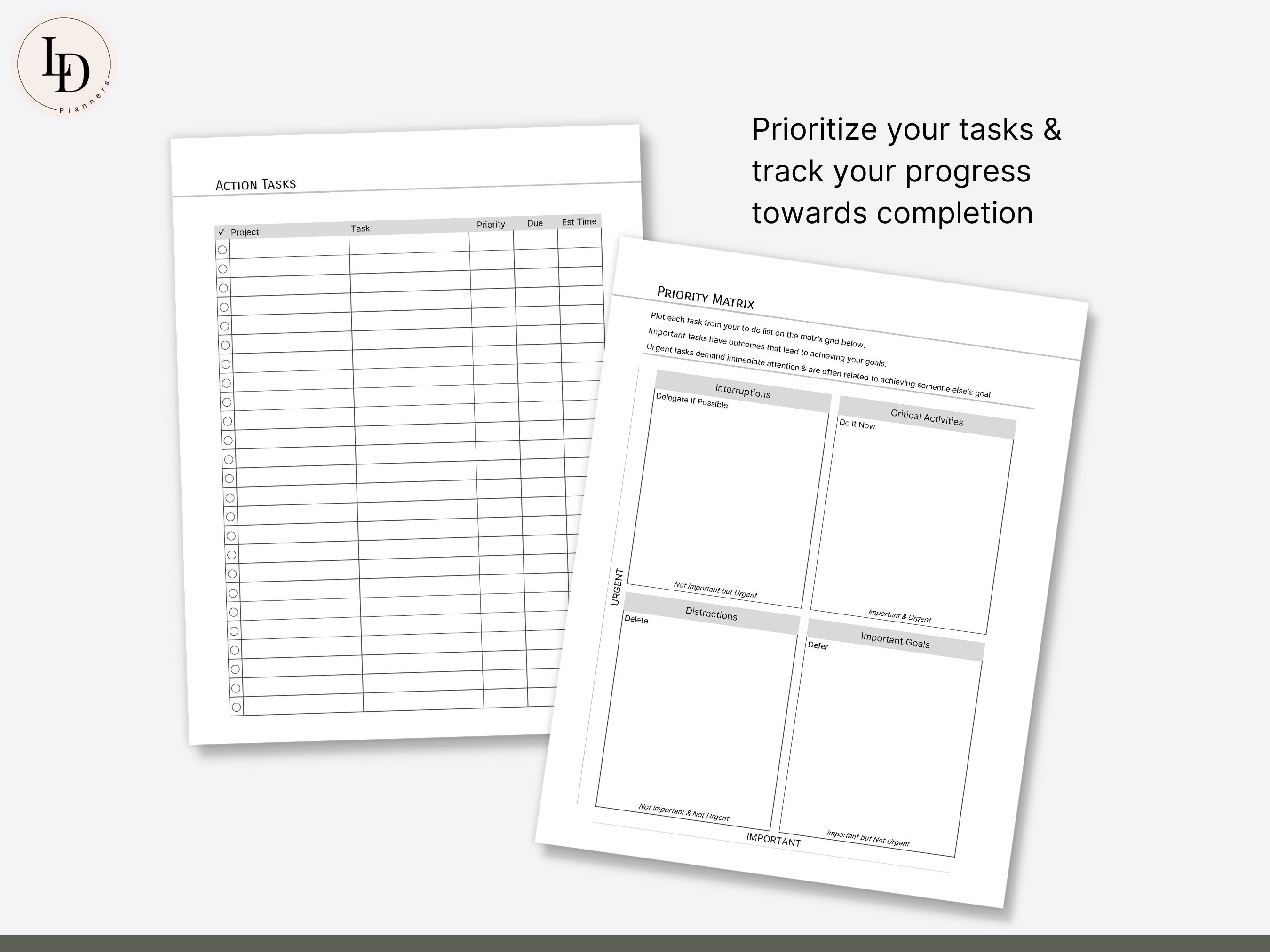 Prioritizing Worksheets Productivity Planner Inserts - Etsy