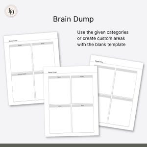 Brain Dump & Trigger List, Planner Insert (printable PDF Template) - Etsy