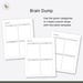 Brain Dump & Trigger List, Planner Insert (printable PDF Template) - Etsy
